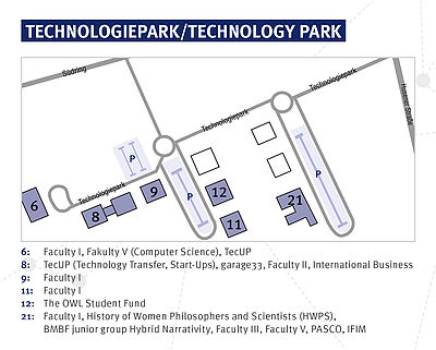 Universität Paderborn - How to get here / campus map