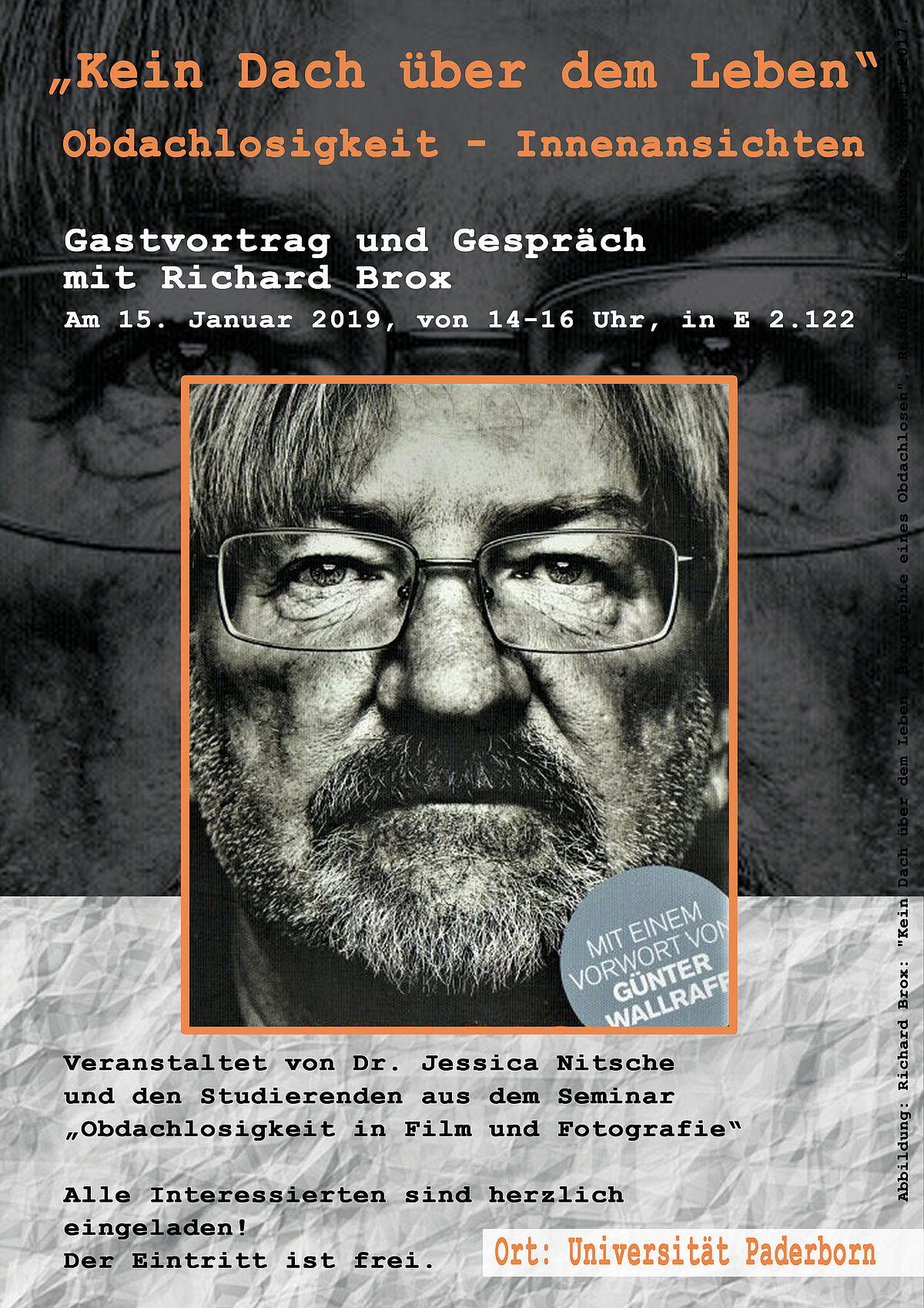 "Kein Dach über dem Leben": Gastvortrag und Gespräch mit Richard Brox ...