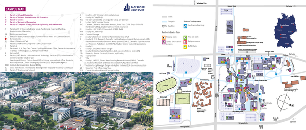 Universität Paderborn - How to get here / campus map