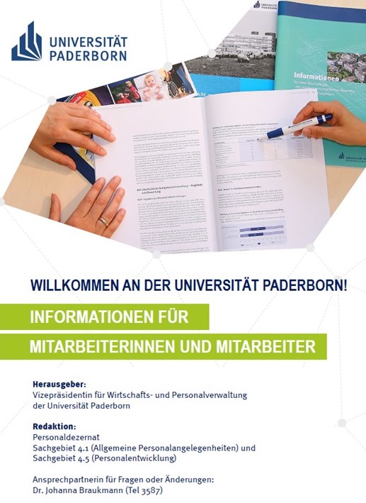 Informationsbroschüre für Mitarbeitende - Zentrale Hochschulverwaltung | Universität Paderborn